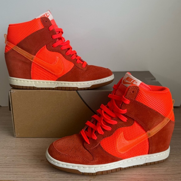 Nike | Shoes | Rare Nike Dunk Sky High Total Crimson Shoes Wedge ...